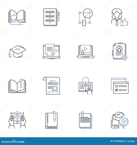 Public Speaking Line Icons Collection Confidence Delivery Stage