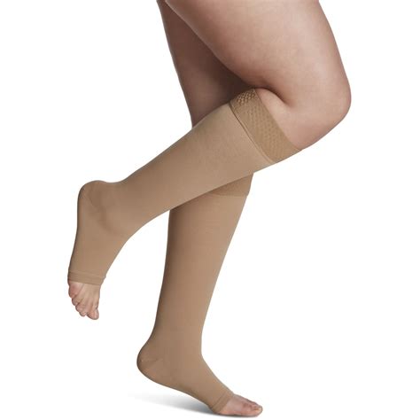 Sigvaris 863c Unisex Essential Opaque Open Toe Knee Highs 30 40 Mmhg