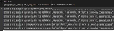 Bayesian Hyperparameter Optimization Using Optuna