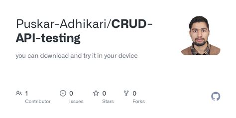 Github Puskar Adhikaricrud Api Testing You Can Download And Try It In Your Device