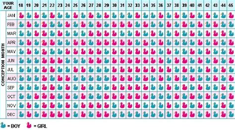 Chinese Sex Prediction Chart