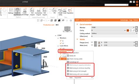 Automatic Weld Sizing To Capacity Estimation Idea Statica
