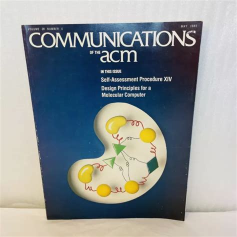 Communications Of The Acm May1985 Design Principles For Molecular Computer £9 35 Picclick Uk
