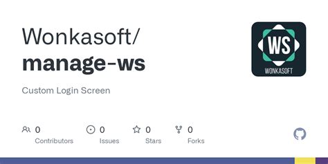 Github Wonkasoftmanage Ws Custom Login Screen