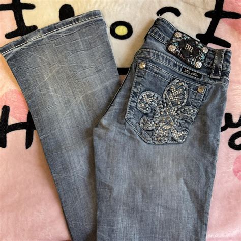 Miss Me Low Rise Bootcut Jeans With A Faded Depop