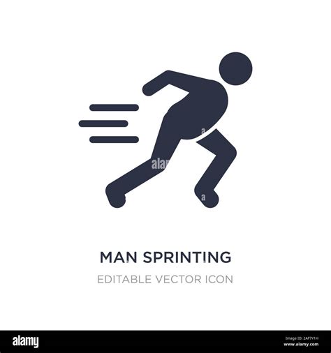 Man Sprinting Icon On White Background Simple Element Illustration From Sports Concept Man