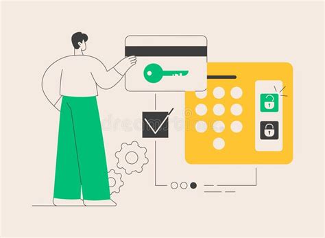 Security Access Card Abstract Concept Vector Illustration Stock Vector