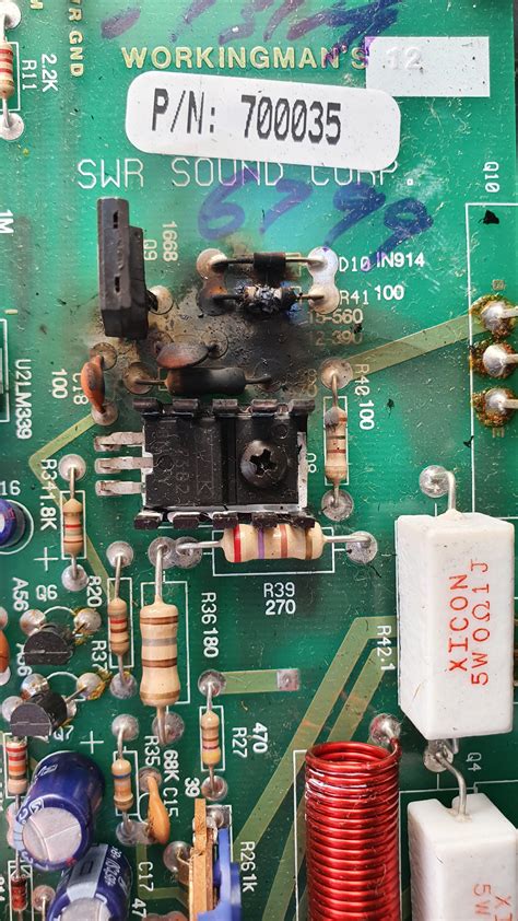 Help With Circuit Board Inside Amp Resistor Has Burnt Out Is This