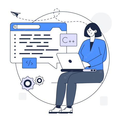 Projeto De Ilustração De Esboço De Desenvolvimento Web Moderno Vetor