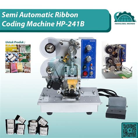jual semi automatic ribbon coding hp 241b mesin coding ribbon pita semi