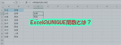 【解説】excelのunique関数とは？重複を排除して一覧化する方法と使い方 Tamaglo