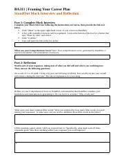 Enhance Your Interview Skills Reflecting On Mock Interview Course Hero