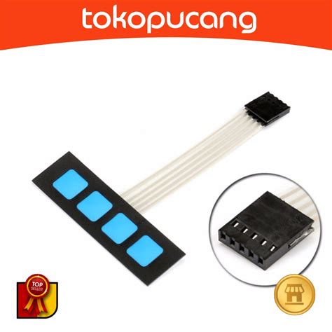jual 1x4 membrane keypad 4 tombol membran arduino membran tombol pom