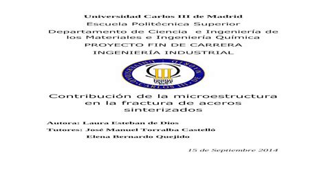 Contribución De La Microestructura En La Fractura De · Especialmente Interesante Poder