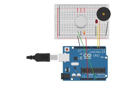 Circuit Design 10 11 64 Home Work Gas Sensor แก้ไขโค้ด Tinkercad