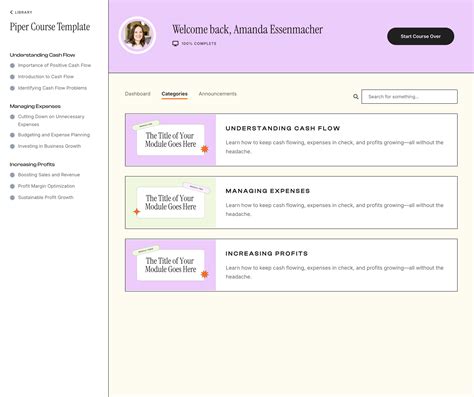 Piper Course Template Preview