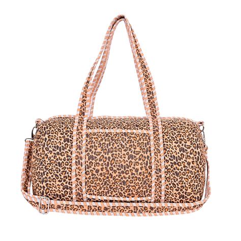 Brown Leopard Print Weekender Bag Conscious Yoga Collective