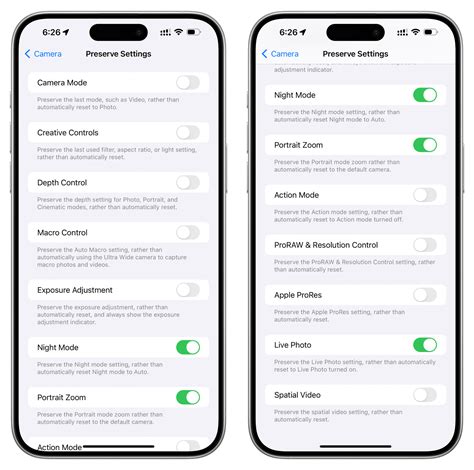 如何保留 Iphone 相机设置