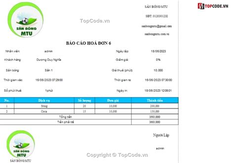 Full Code Winform Sql Server Quản Lý Sân Bóng Mini Mô Hình 3 Lớp
