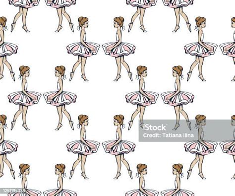 벡터 배경 손 그린 발레리나 손으로 그린 잉크 그림 현대 장식 장식 배경 벡터 패턴입니다 직물 천 벽지 스크랩북인쇄 공연에 대한 스톡 벡터 아트 및 기타 이미지 Istock
