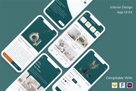 Interior Design App Ui Kit Graphic By Betush · Creative Fabrica