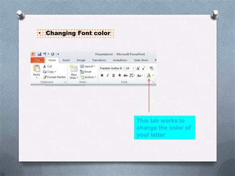 basic formatting pptx