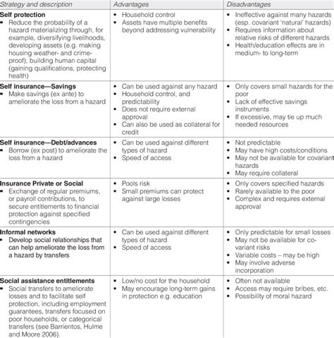 Advantages And Disadvantages Of Different Strategiesinstruments For Download Table