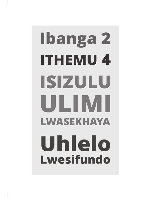 Gr 2 Term 4 2020 Hl Isizulu Lesson Plan Pdf