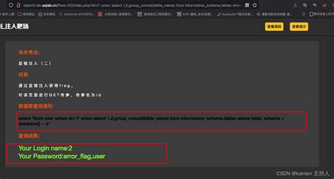 Sql注入显错注入（二）dbraw Sql注入 Csdn博客