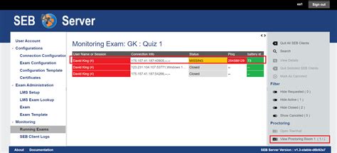 Seb Client Monitoring · Issue 58 · Safeexambrowserseb Server · Github