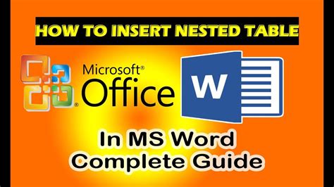 How To Create Nested Table In Word At Dominic Johnson Blog