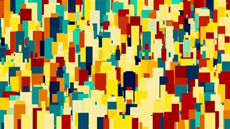 Abstract Vertical Rows Of Colorful Pixels Blinking And Moving From The Bottom To The Top