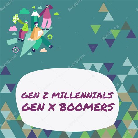 Conceptual Caption Gen Z Millennials Gen X Boomers Business Overview