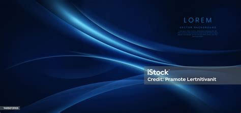 추상적 인 기술 진한 파란색 배경에 푸른 곡선을 빛나는 미래 지향적 인 빛나는 가리기에 대한 스톡 벡터 아트 및 기타 이미지 가리기 가상현실 개념 Istock