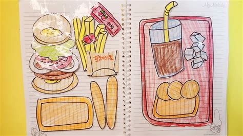 Paper Diy Paperdiy Asmr 햄버거세트 만들기 종이놀이 소개 2부 Hamburger Set Youtube