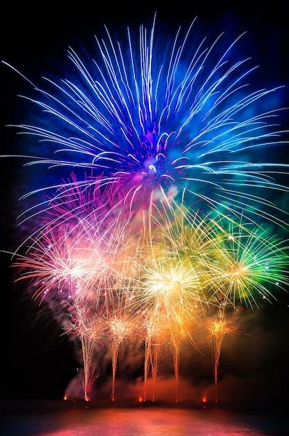 Premium Photo Pyrotechnics Explosion