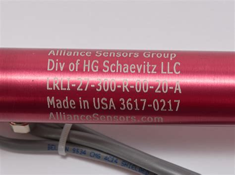 Linear Position Sensor Pivoting Slide 300mm Stroke PN LRLI27 300R 00 20A AutomationDirect