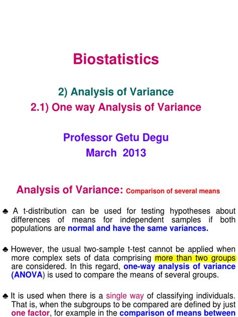 21 Analysis Of Variance One Way Pdf Analysis Of Variance P Value