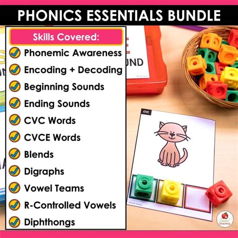 Phonics Worksheets And Task Cards Bundle Encoding Decoding Blending Color By Code