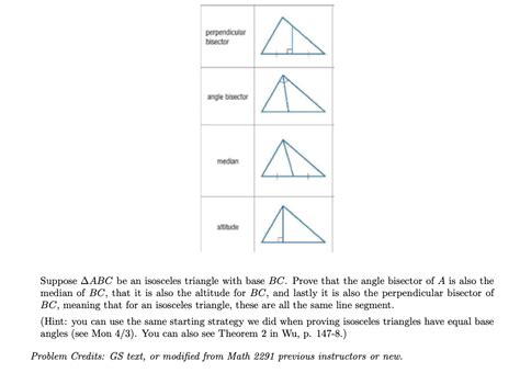 Solved Suppose Abc Be An Isosceles Triangle With Base Bc