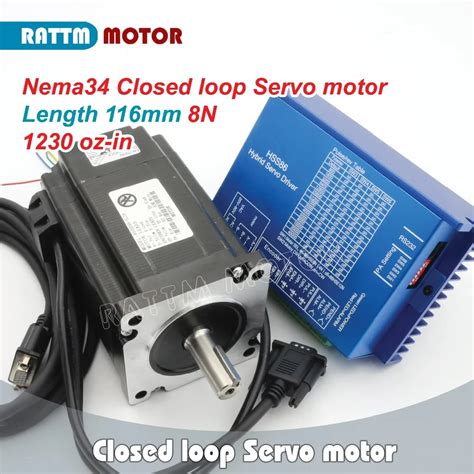 Ukraine Ship Nema34 Closed Loop Servo Motor 8N M 1230oz In 6A 2 Phase 2HSS86 Hybrid Step