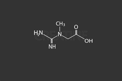 Creatine Molecular Skeletal Chemical Formula 37076523 Vector Art At Vecteezy