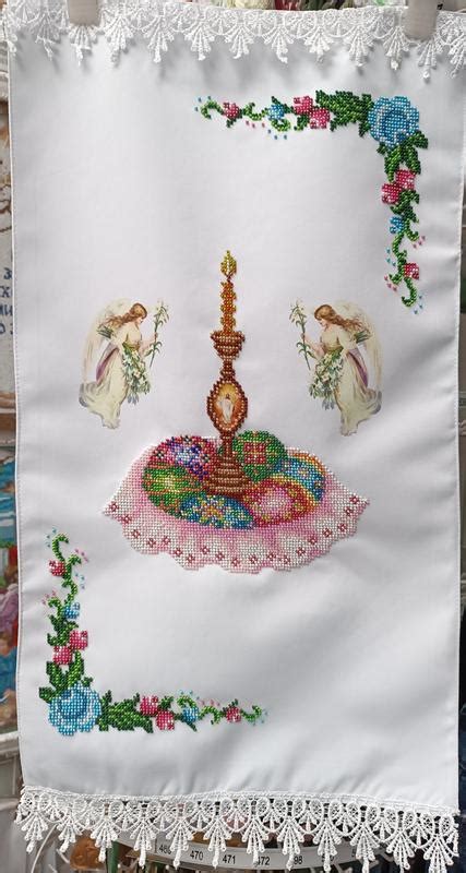 Рушник вишитий чеським бісером — ціна 850 грн у каталозі Все для свята Купити товари для дому та