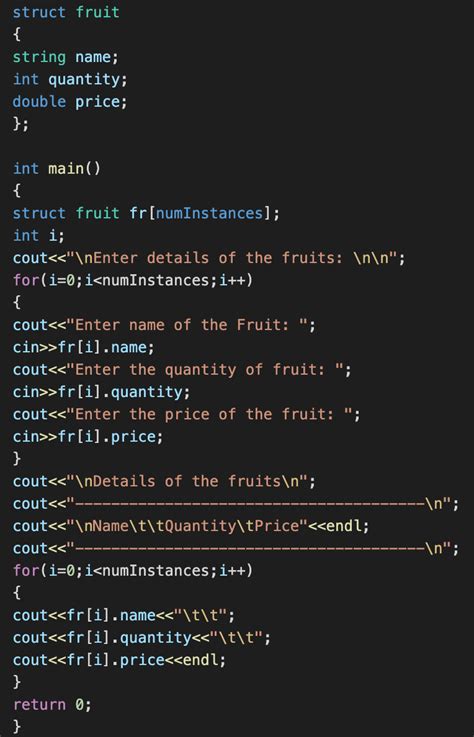 Solved Use The Struct Of Programming Exercise And Write A Chegg
