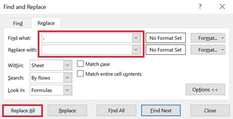 How To Remove Commas In Excel