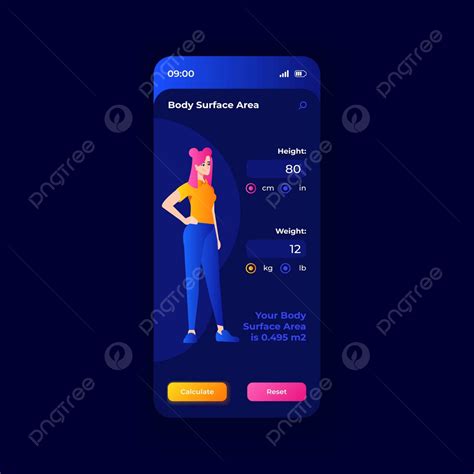 Patient Parameters Calculation Smartphone Interface Vector Template