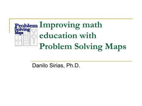 Intro To Problem Solving Maps V 8 PPTX Educational Assessment Education