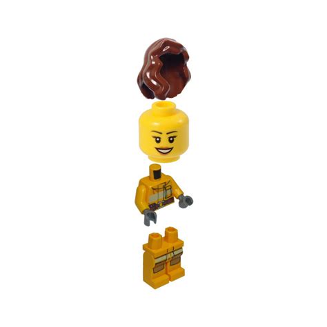 Lego Female Firefighter With Reddish Brown Hair Minifigure Brick Owl