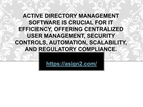 The Key To It Efficiency Active Directory Management Software