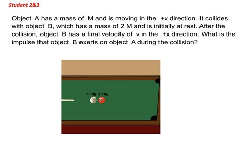Solved Object A Has A Mass Of M And Is Moving In The X
